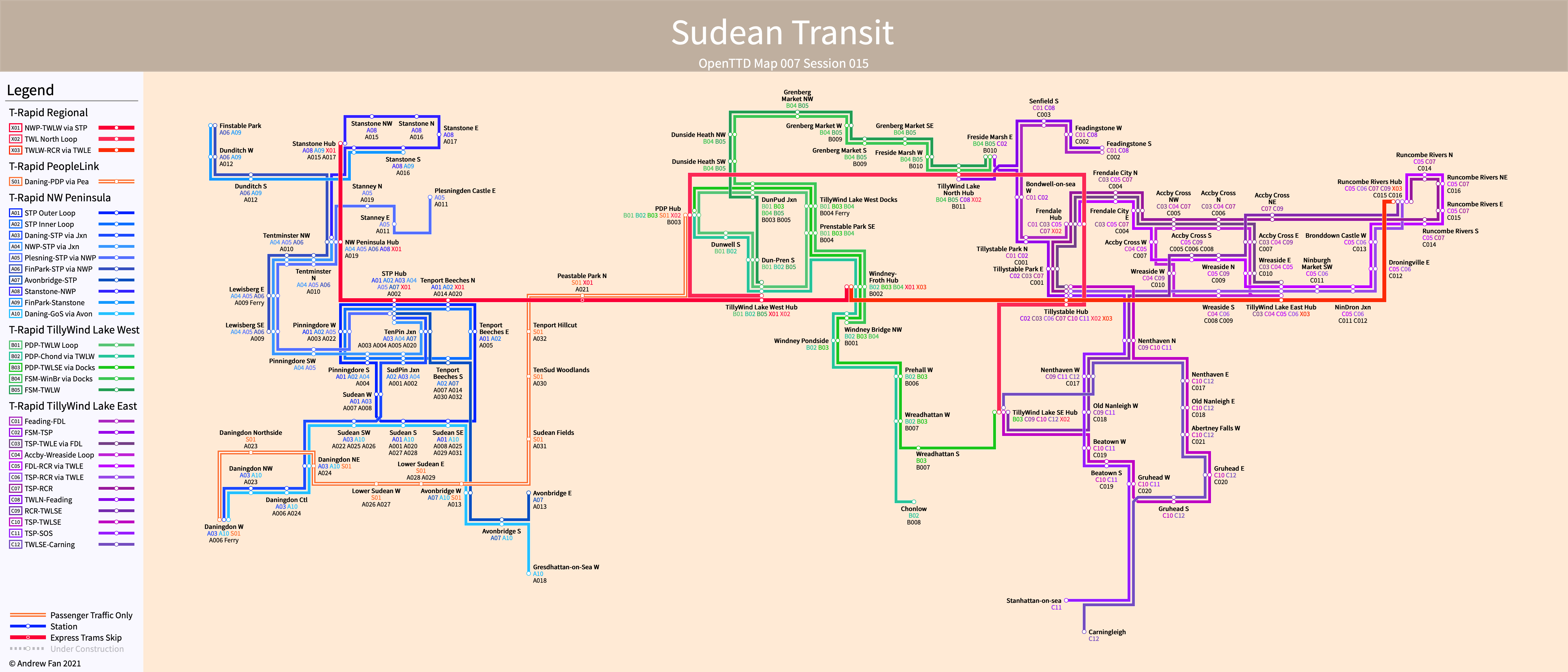 Metro Route Atlas - 007 Sudean Transit, OpenTTD Metro Route Atlas - 007 Sudean Transit, OpenTTD